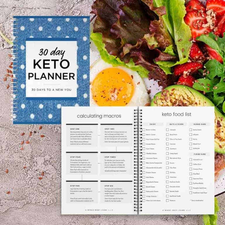 30 Day Keto Planner Blue Polka Dots - Sustainable Keto
